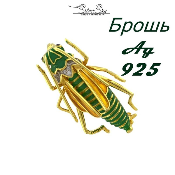 Silver Sky Брошь ювелирная Серебро позолоченное - купить с доставкой по ...