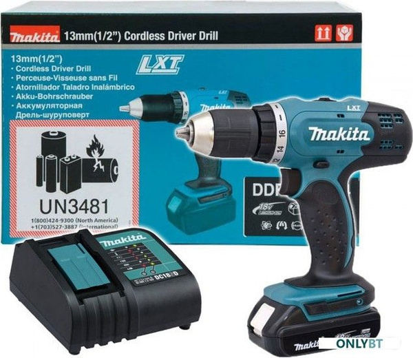 Дрель-шуруповерт Makita Аккумуляторная Makita DDF453SYX5 Li-Ion 1.5 А·ч ...