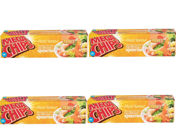 Чипсы Mega Chips Со вкусом креветки 4 шт по 100 гр купить на OZON по ...