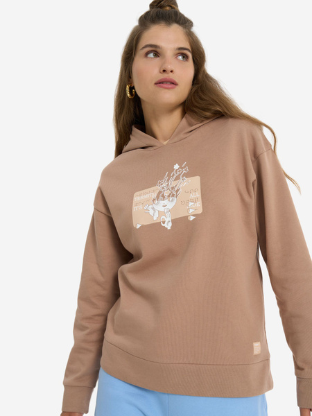Худи Женский Termit бежевый Без застежки Хлопок, размер 46, 48 Узбекистан купить c доставкой на ...