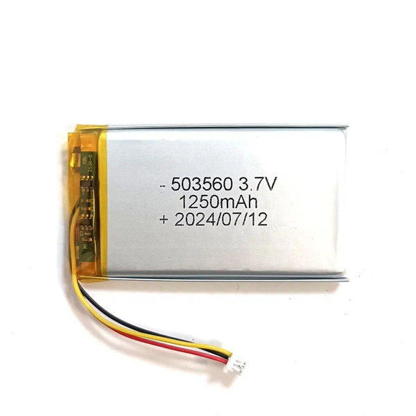 Аккумулятор для навигатора универсальный 3.7v 1250mAh 5x35x60 3 провода ...