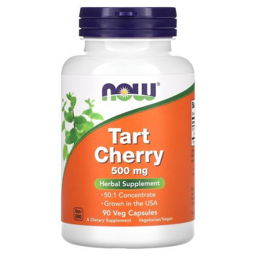 Now Foods, Tart Cherry, Терпкая вишня 500 мг, 90 капсул - купить с ...