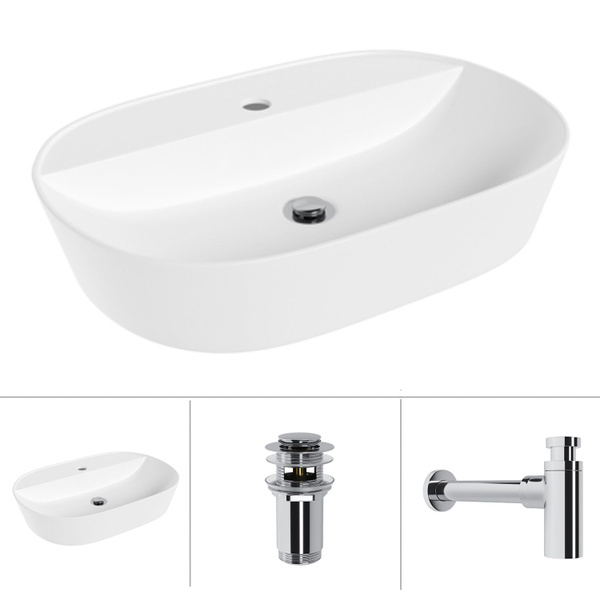 Накладная раковина для ванной Helmken 46060000 комплект 3 в 1: раковина ...