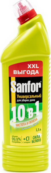 Универсальное чистящее средство Sanfor / Санфор Универсальный для уборки дома 10 в 1 Лимонная ...