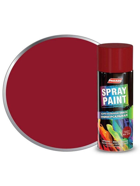 Эмаль аэрозольная PARADE SPRAY PAINT Винно-красный RAL 3005 - купить с ...
