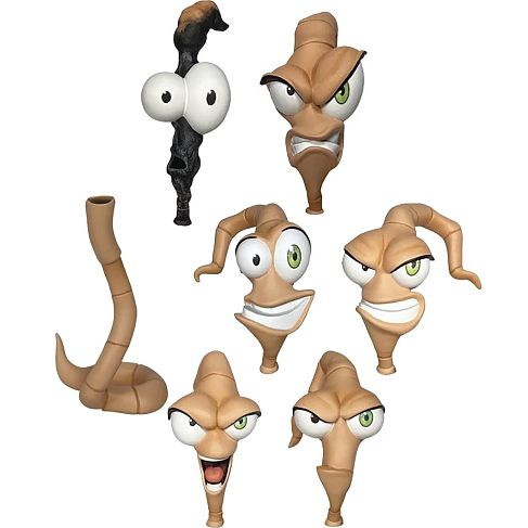 Червяк Джим фигурка набор дополнительных голов, Earthworm Jim Body and ...