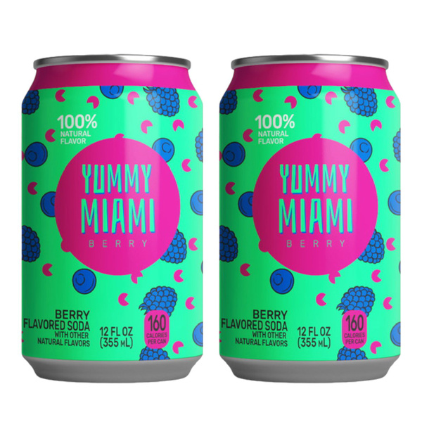 Газированный Напиток Yummy Miami Berry 2 шт по 355 мл, США - купить с ...