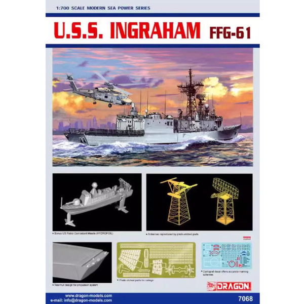 "Дракон" 7068 1/700, uss INGRAHAM FFG-61, масштаб 1/700 купить на OZON ...
