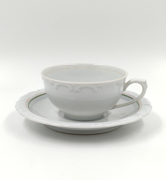 Чайная пара с рельефным декором, фарфор, деколь, Kahla, Германия, 1937-1956 гг. купить на OZON ...