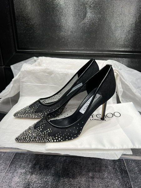 Туфли Женский Jimmy Choo Натуральная кожа, размер 38 Шпилька лодочки ...