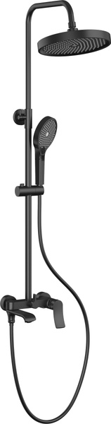 Душевая система с тропическим душем HAIBA HB24553-7, материал: латунь. цвет: черный купить на ...
