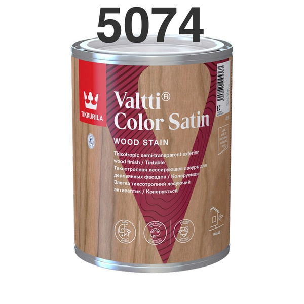 Tikkurila Valtti Color Satin/Лазурь с сатиновым блеском/цвет 5074/ 0.9L ...
