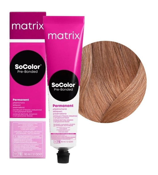 Matrix Перманентная краска для волос с бондером SoColor Pre-Bonded, 8M ...