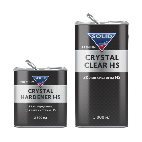 Лак прозрачный SOLID PROF PREMIUM CRYSTAL CLEAR HS (5000мл+2500мл) - 2K ...