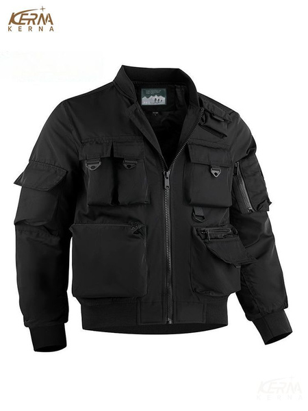 Бомбер Мужской KERNA черный Полиэфирное волокно, размер 52 На любой сезон Китай купить c ...