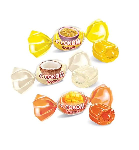 KDV Карамель леденцовая с соком тропик, 1 кг., 2 упаковки по 500 гр. купить на OZON по низкой ...