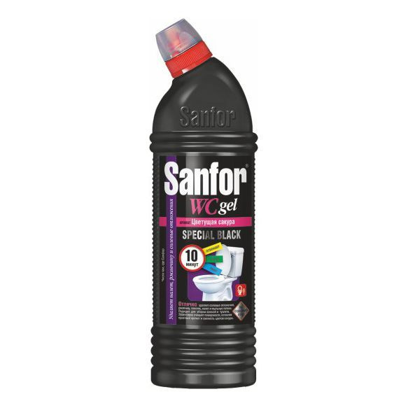 Чистящее средство Sanfor WC Gel Special Black для ванной комнаты и туалета 750 г купить на OZON ...
