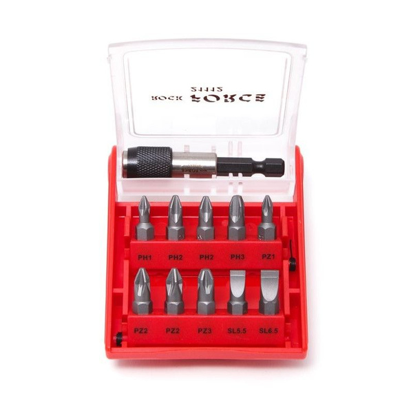 Набор бит с битодержателем 11 предметов 1/4" ROCKFORCE купить на OZON по низкой цене (1759914264)