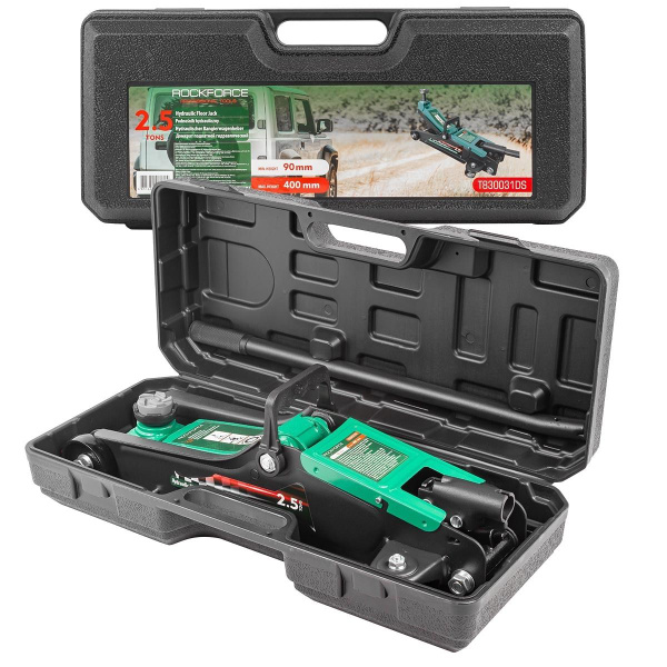 Вопросы и ответы о Домкрат подкатной гидравлический 2.5т (h min 90мм, h max 400мм) в кейсе ...