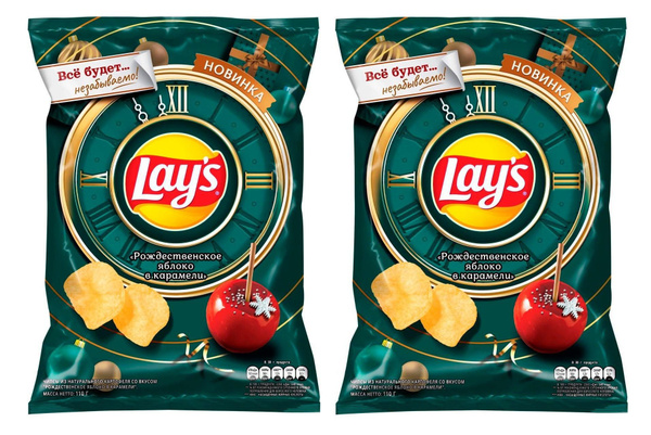 Чипсы картофельные Lay's Рождественское яблоко в карамели, 2 штуки по 110 гр купить на OZON по ...