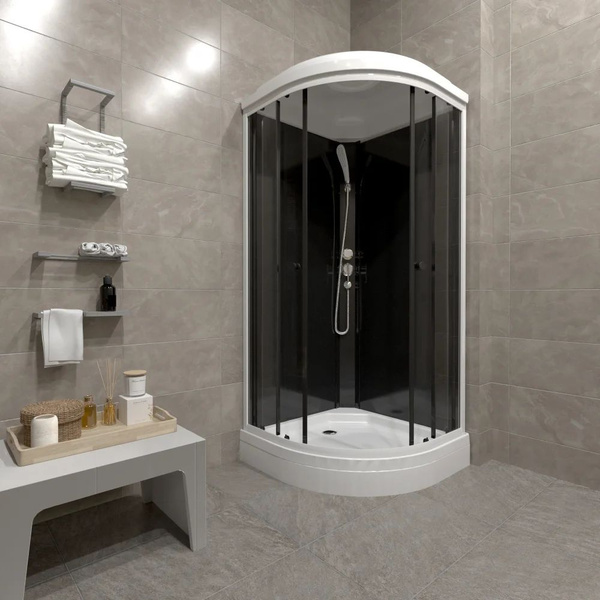 Душевая кабина ARAGUT BLACK Щ0000066415 стеклянная, 88x88, закрытая (с ...