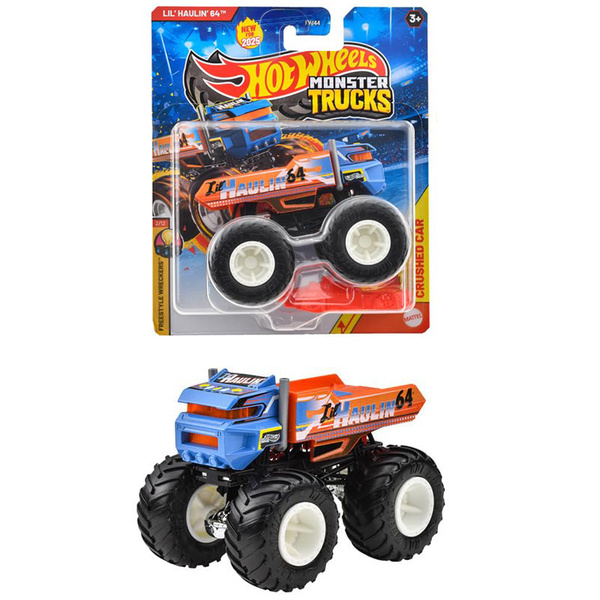 Машинка Mattel Hot Wheels Monster Trucks (Монстр трак)2025 FYJ44-Lil' Haulin' 64 купить на OZON ...