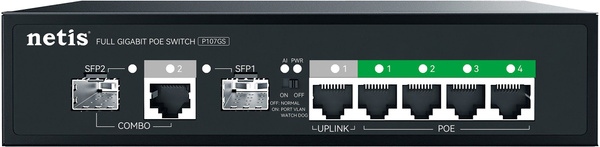 Коммутатор Netis P107GS 6x1Гбит/с 2SFP 4PoE 65W неуправляемый купить на ...