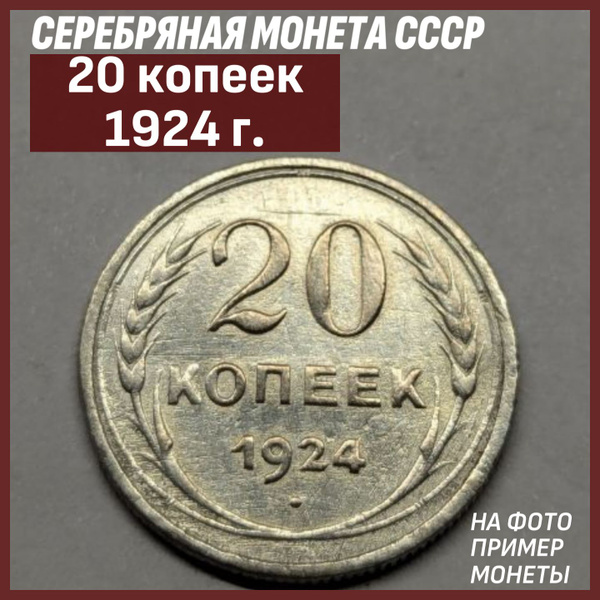 20 копеек 1924 г. серебряная монета СССР купить на OZON по низкой цене (1814581591)