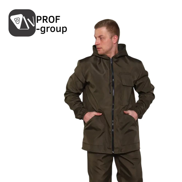 Куртка Мужской IvPROF-group Капюшон, Карманы хаки круглый Полиэстер ...
