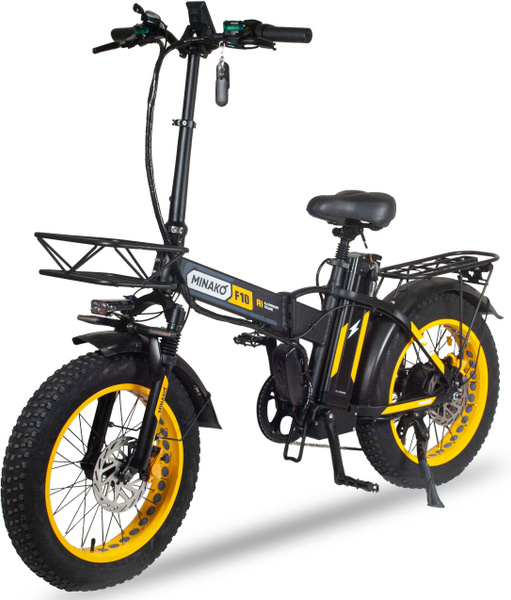 Электровелосипед Minako F10 Pro 2025 года (48v/15Ah) - Желтый обод купить на OZON по низкой цене ...