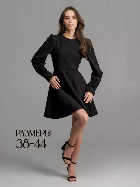 Платье Женский Mechta Brand черный, глубокий черный футляр Офисный/школьный Длинный Полиэстер ...