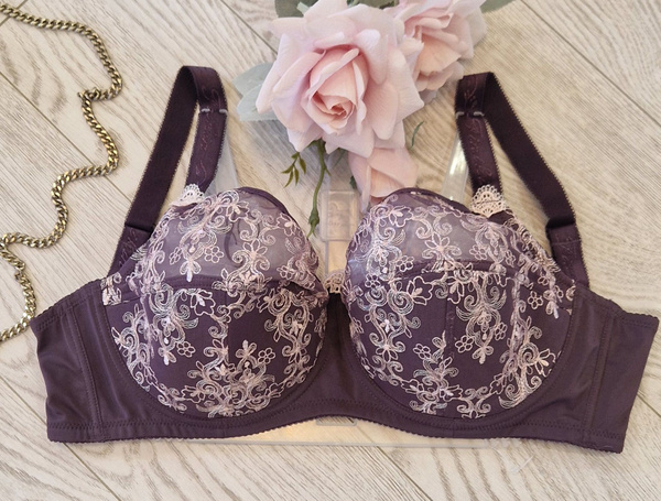 Бюстгальтер Женский Finikin, размер 80H фиолетовый Вечерний/праздничный/выпускной Китай Крючки ...