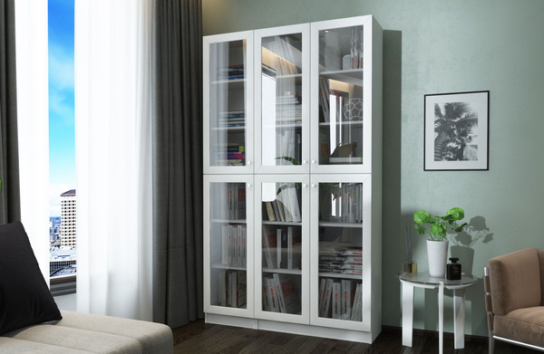 Стеллаж билли, 120х30х202 см, NICE MEBEL купить c доставкой на OZON по низкой цене (1851140314)