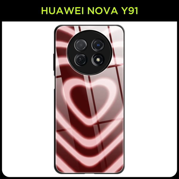 Стеклянный чехoл на Huawei Nova Y91 / Хуавей Нова Y91 с принтом ...