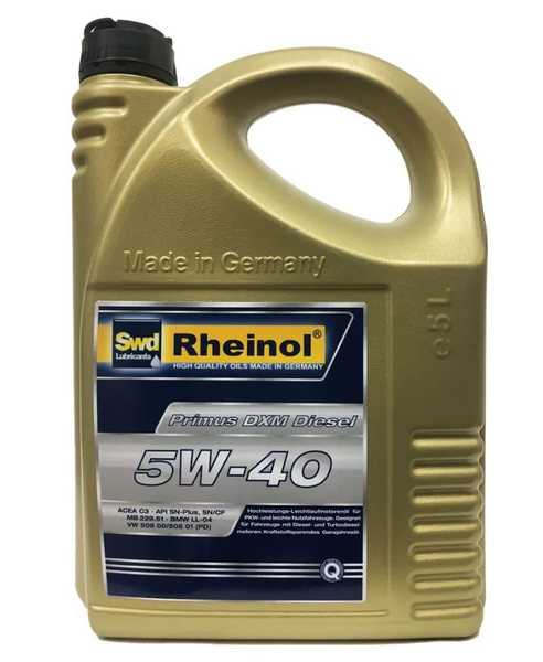 Масло моторное SWD Rheinol PRIMUS DXM DIESEL 5W-40 5W-40 Синтетическое ...