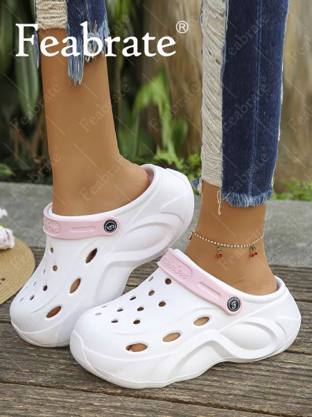 Сабо Женский Feabrate EVA, размер 40, 41 Круглый нос, Водоотталкивающая пропитка Стандартный ...