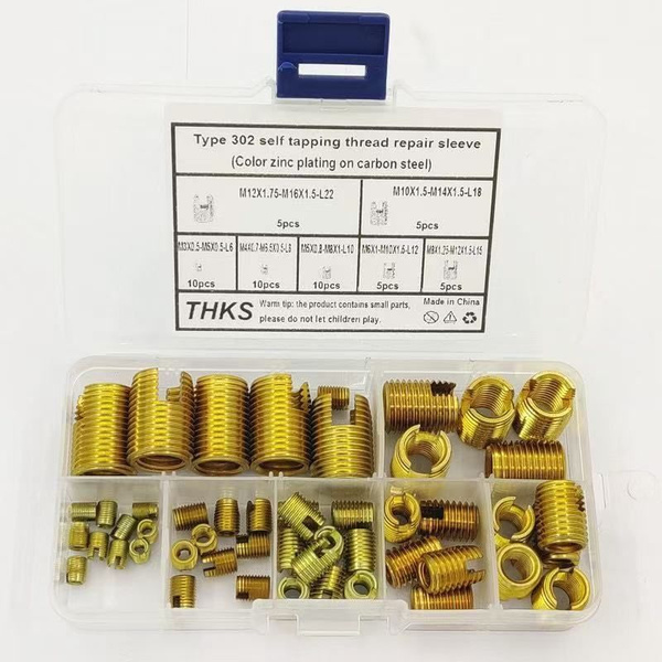 Набор вставок и футорок для ремонта резьбы M3-M12 50 предметов купить на OZON по низкой цене ...