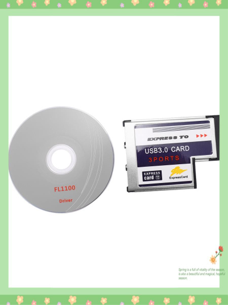 3-портовая карта USB 3.0 54 мм PCMCIA Express Card совместим с ноутбука ...