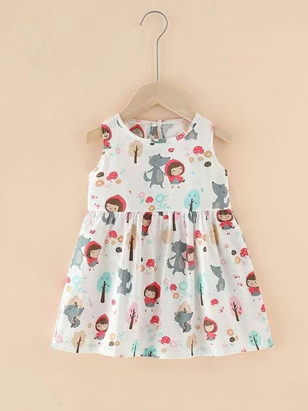 Платье Девочки BCATON холодный белый Повседневный Хлопок, размер 120 облегающий Миди купить c ...