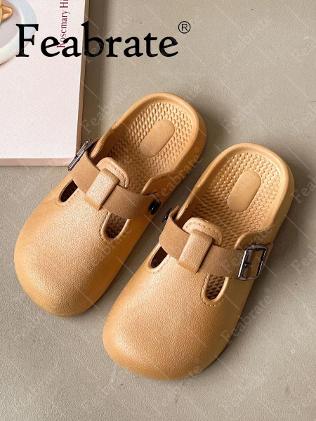 Сабо Женский Feabrate, размер 40, 41 Круглый нос, Водоотталкивающая пропитка Без каблука ...