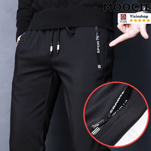 Брюки Мужской MOOCIE скинни черный ABS пластик Спортивный, размер 46 Другое, Эластичная Лето ...