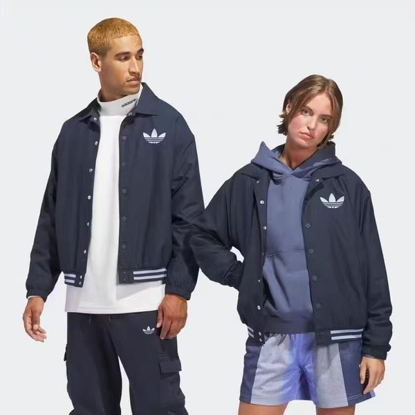 Бомбер Мужской, Женский adidas Originals Значки синий Полиэфирное ...