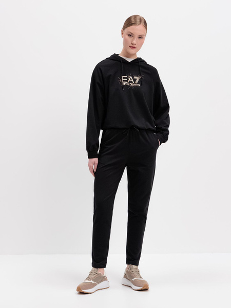 Комплект одежды Женский EA7 Повседневный черный, размер 42, 44 Хлопок, Модал Камбоджа На любой ...