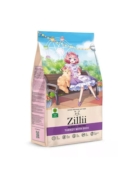 Сухой корм для взрослых кошек контроль образования комочков шерсти в желудке ZILLII (Зиллии ...