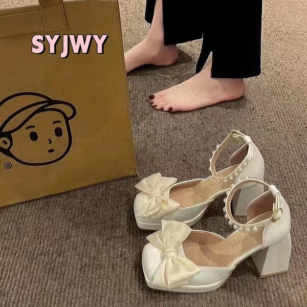 Туфли Женский Syjwy Мех искусственный размер 38 Стандартный средний до 9 см Пряжка купить C