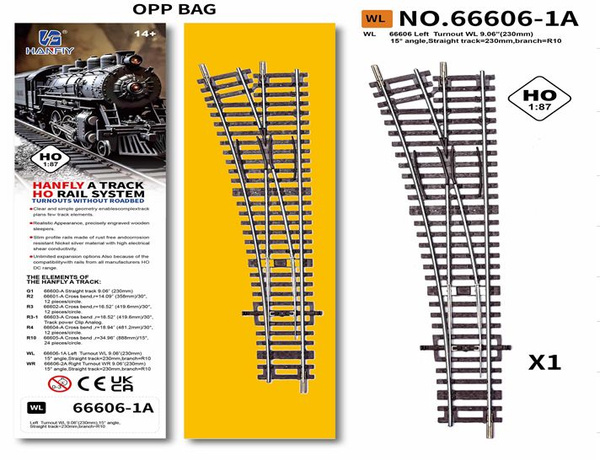 Рельсы для железной дороги HanFly Metal Model Train, метал, 1шт ...