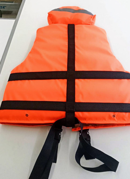 Спасательный жилет детский, подростковый двусторонний, POPLAVOK до 50кг с подголовником, с ...