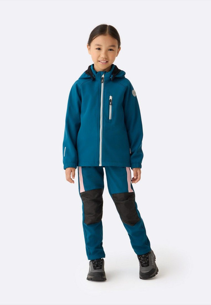 Куртка Мальчики, Девочки Lassie синий кобальт Полиэстер, Эластан, размер 110 Длинный Демисезон ...