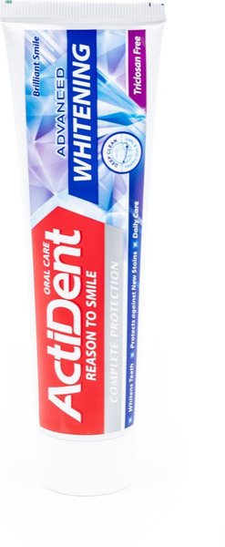 Зубная паста ActiDent / АктиДент Advanced Whitening отбеливающая, 130г ...
