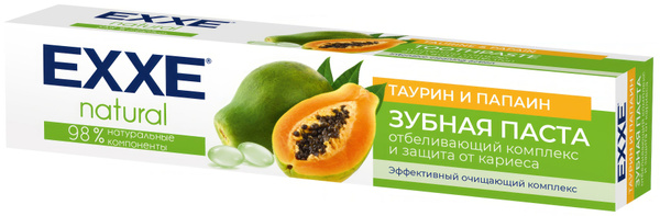 Зубная паста EXXE Natural, таурин и папаин, 75 мл купить на OZON по низкой цене (1991460124)